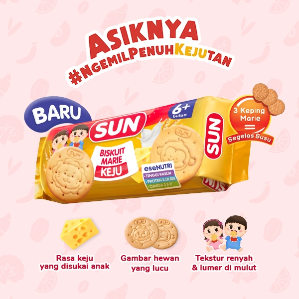 Jual SUN BISKUIT MARIE SUSU 80gr / 150gr | SUN BISKUIT MARIE KEJU 80GR ...