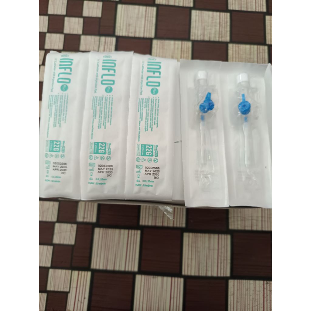 Jual INFLO I.V. CHATETER NO 22 G PLUS ONEMED ECER PER PCS | Shopee ...