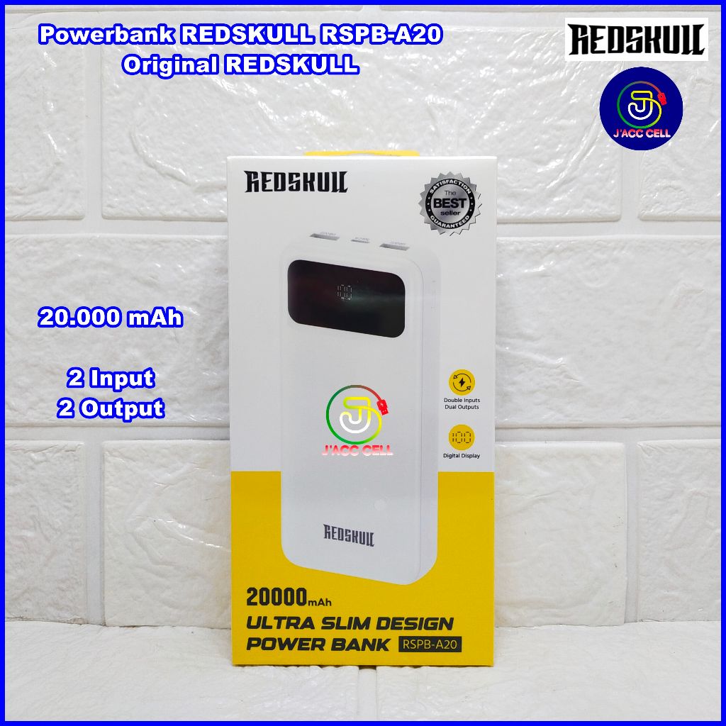 Jual PB Redskull RSPB-A20 Powerbank 20.000 mAh 2 Input 2 Output LCD ...