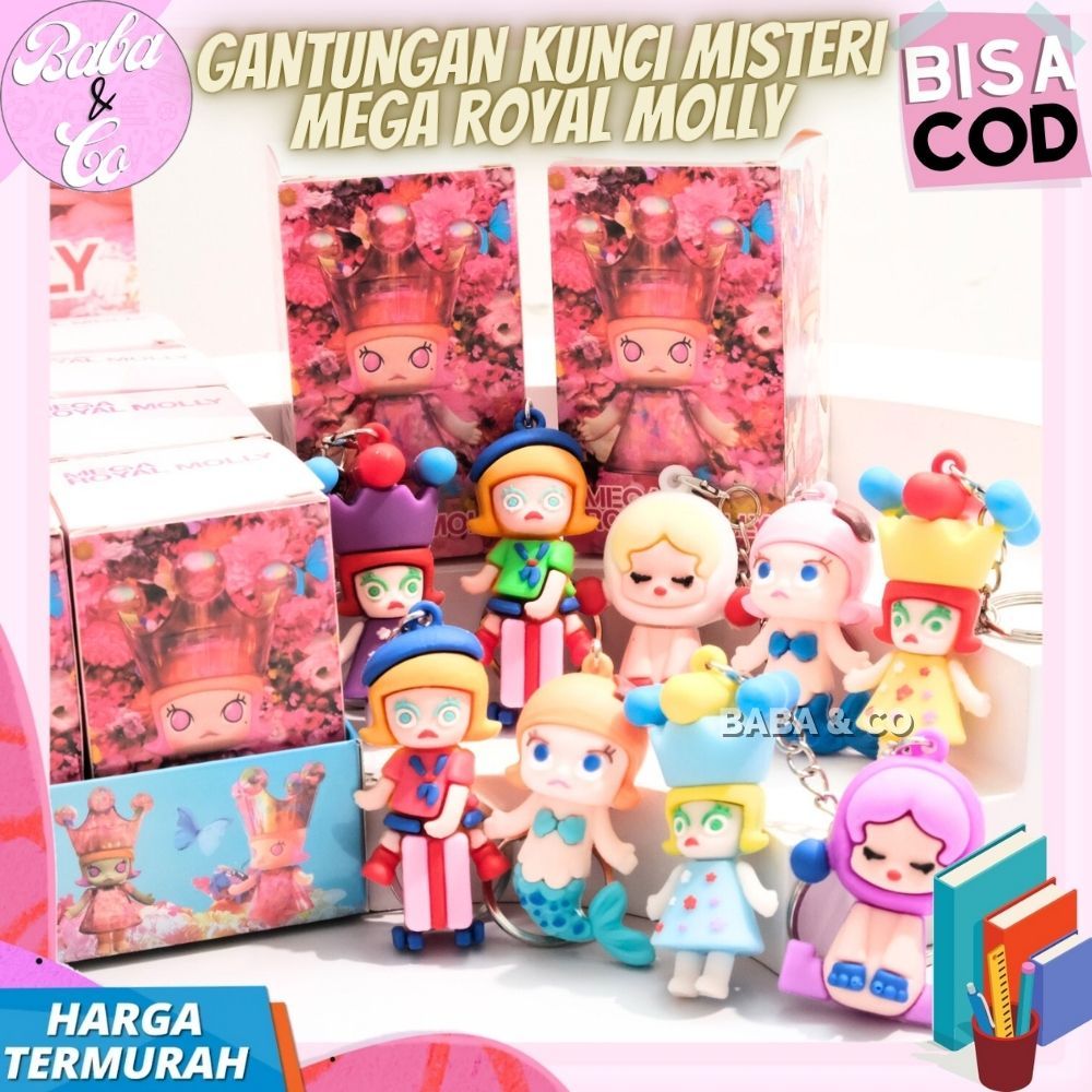 Jual GANTUNGAN KUNCI MISTERI MOLLY MEGA ROYAL KEYCHAIN BLIND BOX MOLLY ...