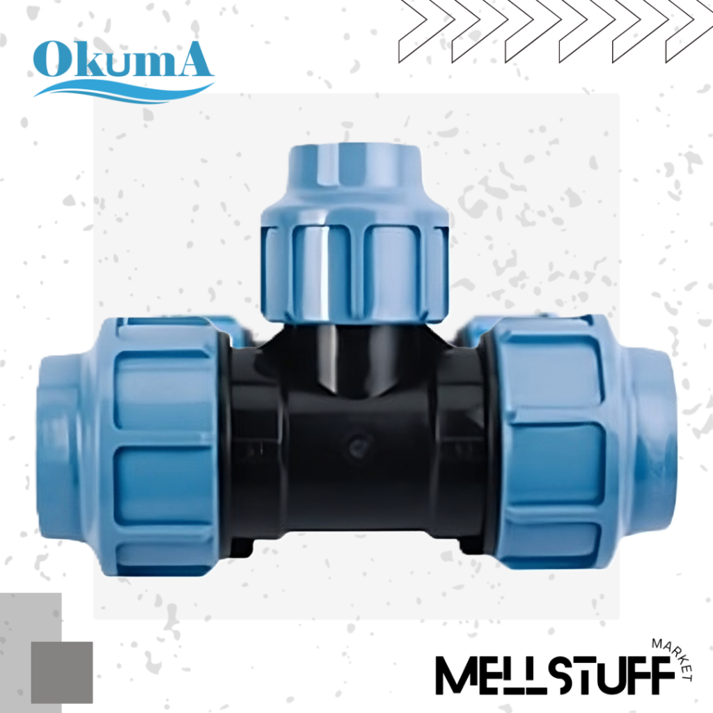 Jual Fitting HDPE Tee Reducer Compress Merk OKUMA Ukuran 63MM × 25MM (2" × 3/4" Inch) Sambungan ...