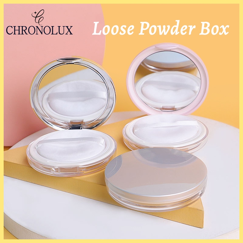 Jual Tempat Bedak Tabur Mini Travel + Sponge + Cermin / Wadah Bedak ...