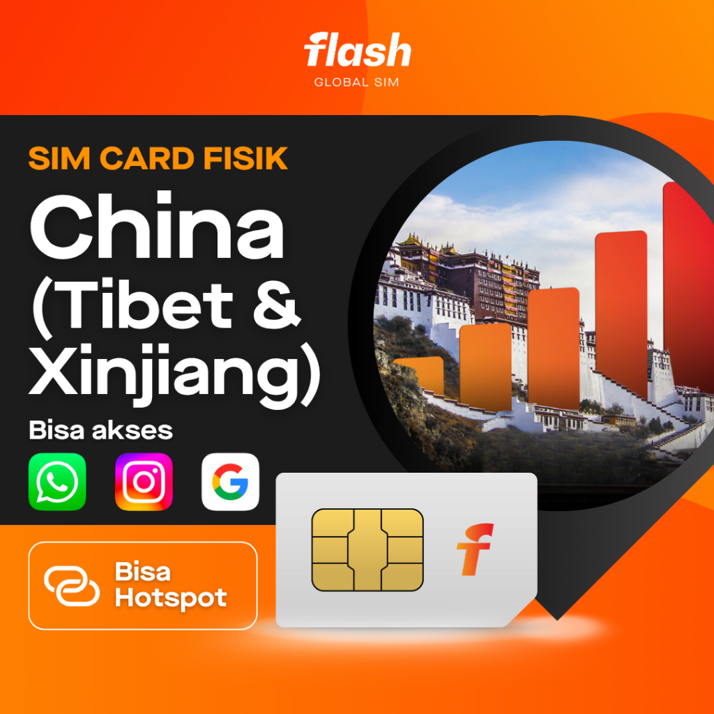 Jual SIM Card China Xinjiang Tibet Big Quota Flash Global SIM (Simcard ...