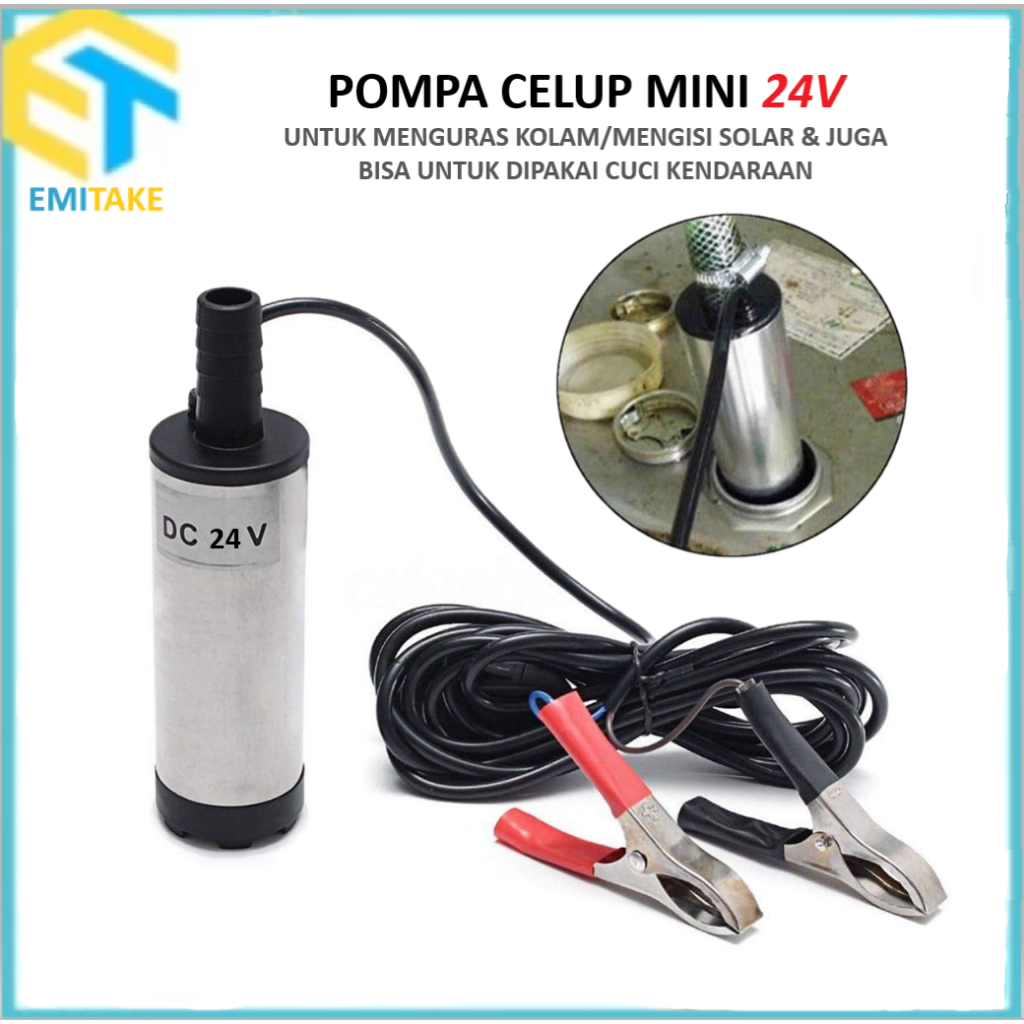 Jual Pompa Air Celup Mini DC 24V Pompa Celup Kecil Submersibel Pump ...