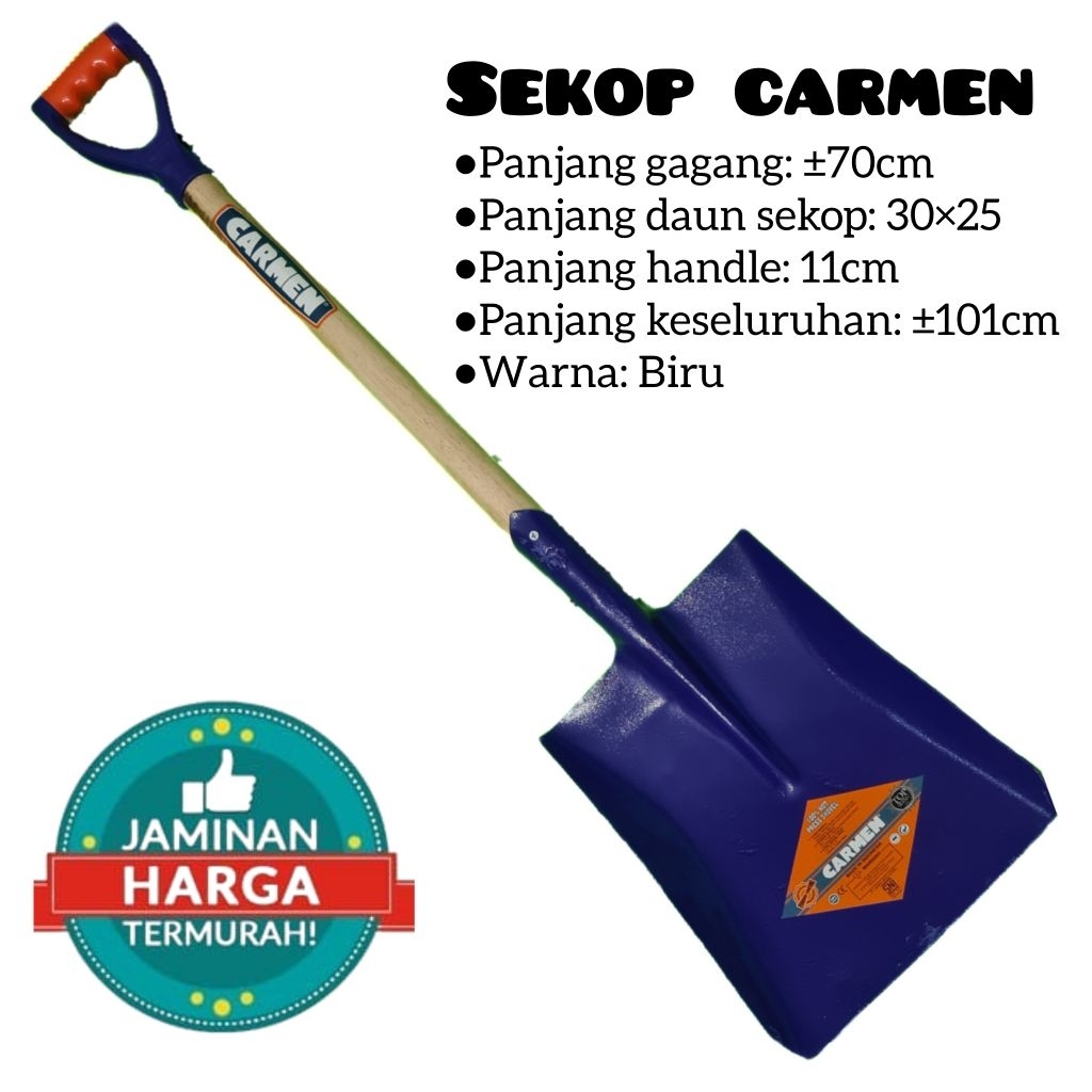 Jual Sekop Skrop Scoop Papak Gagang Kayu Pasir Tanah Bangunan Proyek ...