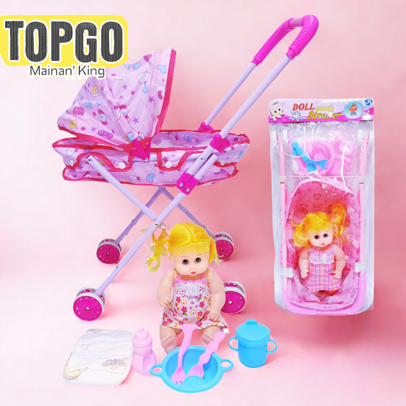 Jual Mainan Stroller Bayi Mainan Kereta Dorong Bayi Stroler Mainan Anak ...