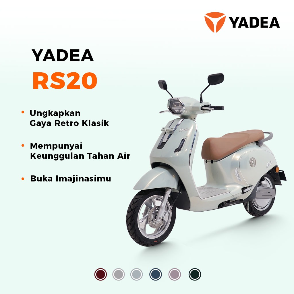 Jual Yadea RS20 SMotor Listrik Electric Vehicle EV 1200W Garansi 2 Tahun | Shopee Indonesia