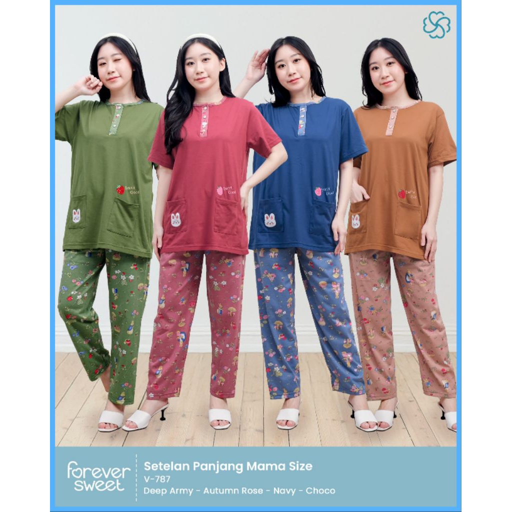 Jual BAJU TIDUR BABY DOLL WANITA FOREVER SWEET CP MAMASIZE | Shopee Indonesia