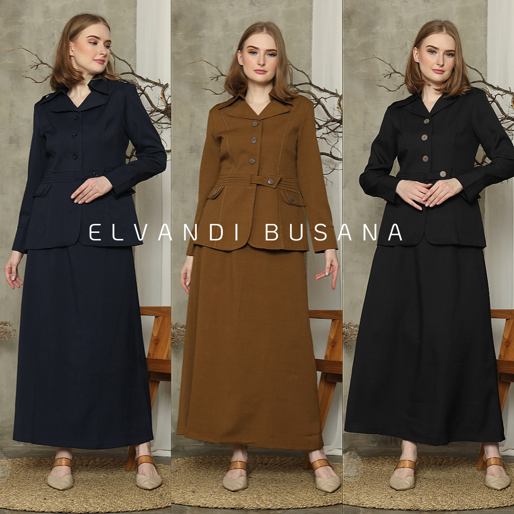 Jual Blazer Wanita Baju Kerja Kantor Seragam Dinas PDH PNS Pemda Guru ASN Wanita kode 6603 PA ...