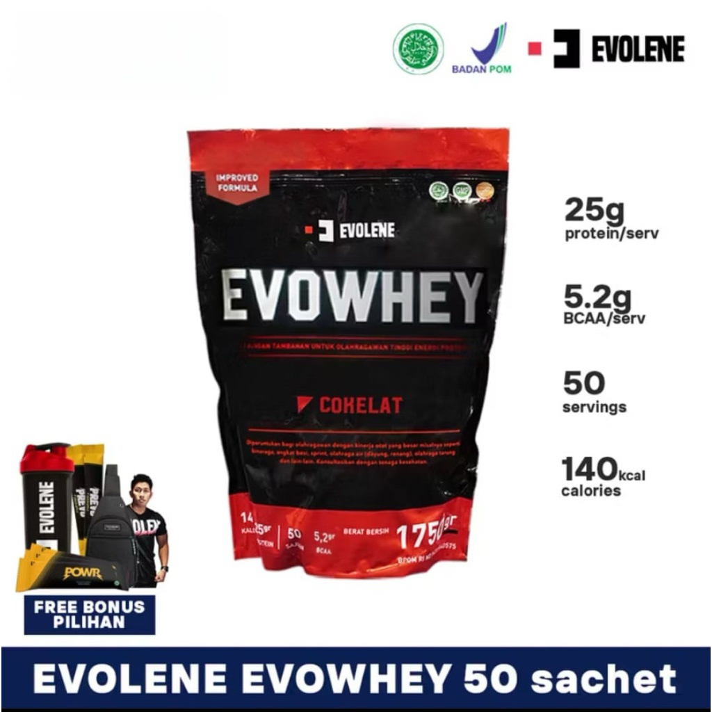 Jual Evolene Evowhey WHEY PROTEIN Concentrate with Isolate 1,75 KG/1750 ...