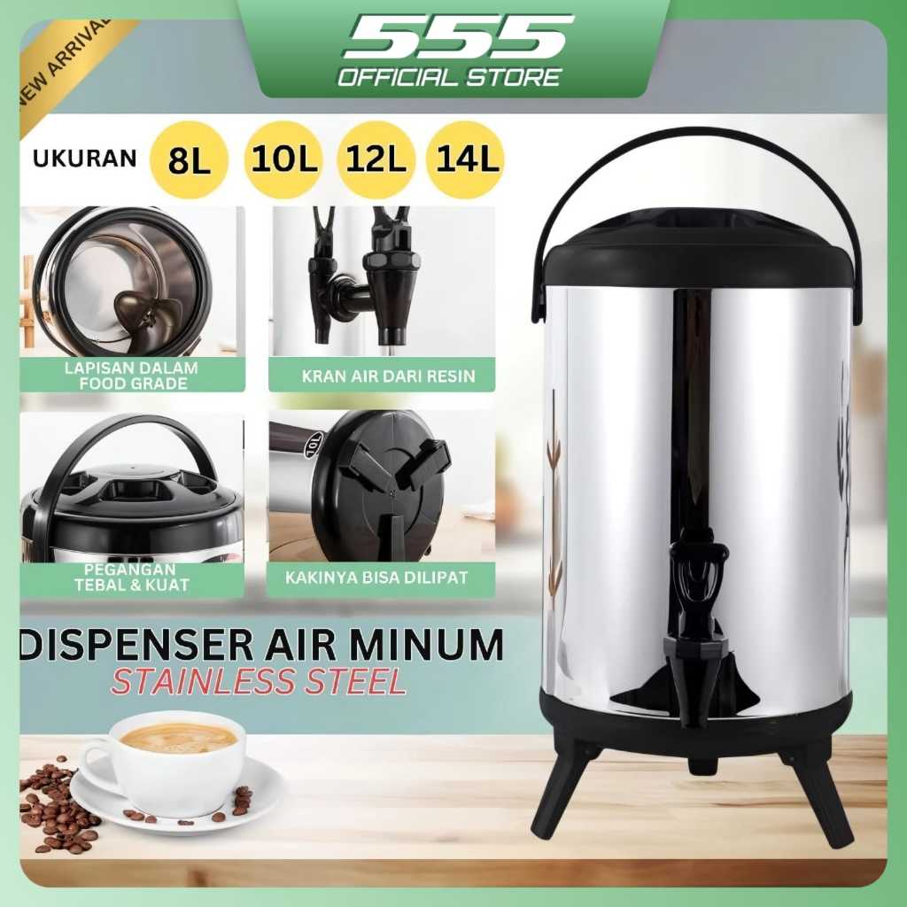 Jual Dispenser Air Dispenser Milk Tea Bucket Drink Jar Termos Stainless ...