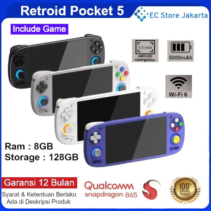 Jual Retroid Pocket 5 Portable Retro Handheld Video Game Console PSP ...