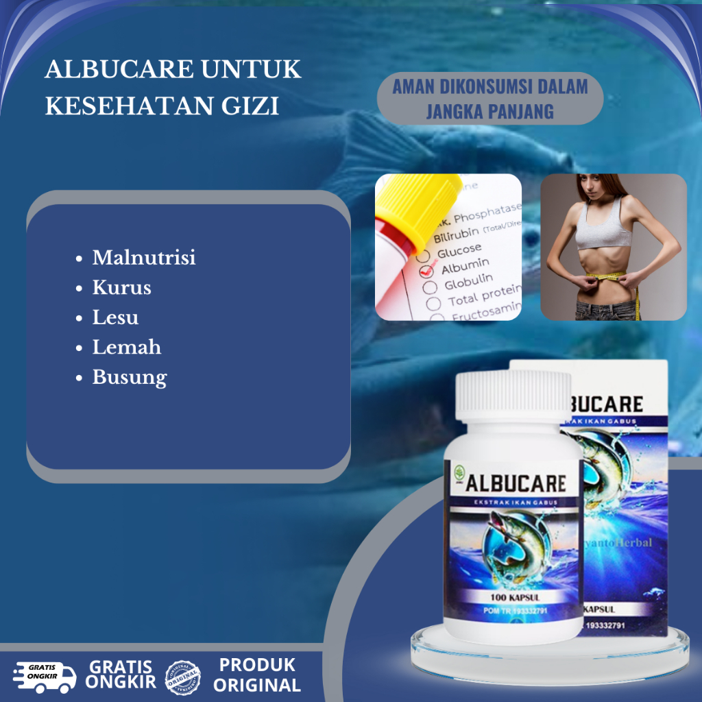 Jual Albucare – Suplemen Herbal Albumin untuk Atasi Gizi Buruk, Tambah ...