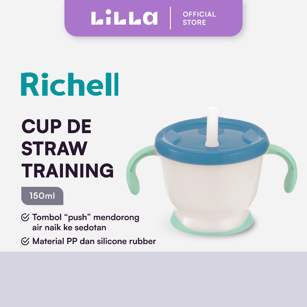 Jual RICHELL Cup de Straw Training - Blue | Shopee Indonesia