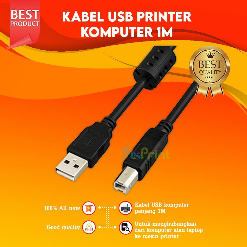 Kabel USB Printer Stabil & Tahan Lama