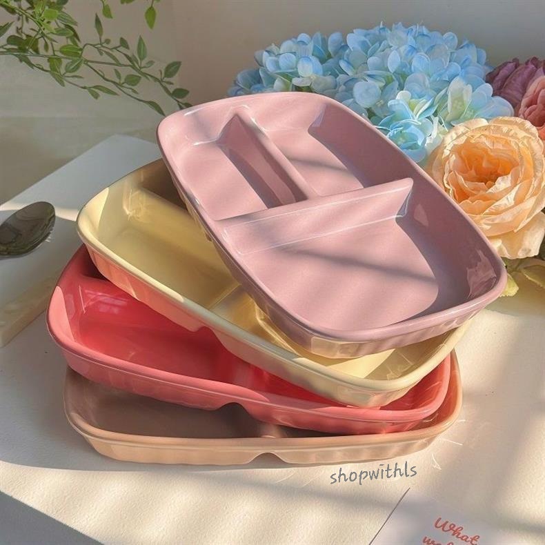 Jual 3 SIDES PASTEL PLATE (CERAMIC) / Cute Pastel Korean Plate/Piring ...