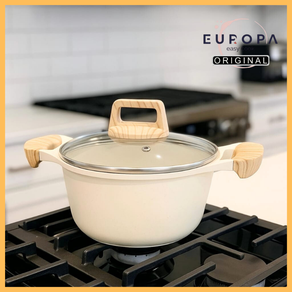 Jual Europa Cookware Panci anti lengket dengan tutup marble induksi ...