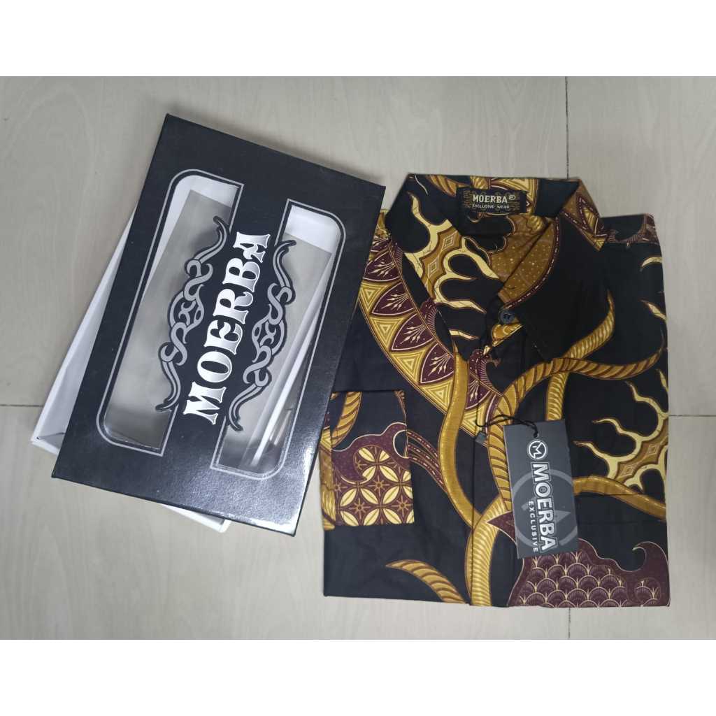 Jual MOERBA (BONUS DUS) BIG SIZE JUMBO Kemeja Batik HITAM Baju Terbaru ...
