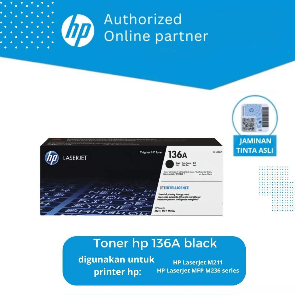 Jual Toner hp laserjet 136A black original | Shopee Indonesia
