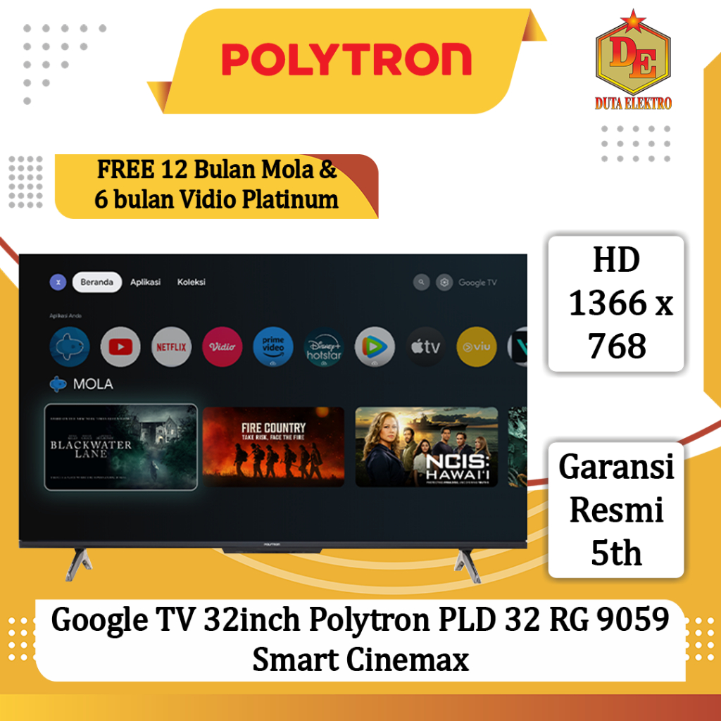 Jual Google TV 32inch Polytron PLD 32 RG 9059 Smart Cinemax | Shopee ...