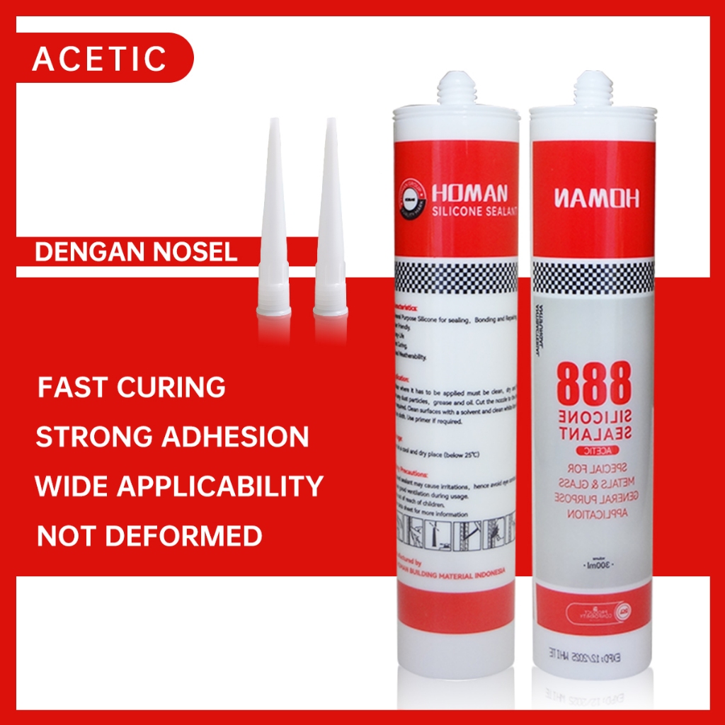 Jual lem kaca Asam Homan Silicone Sealant Lem kaca pintu dan jendela ...