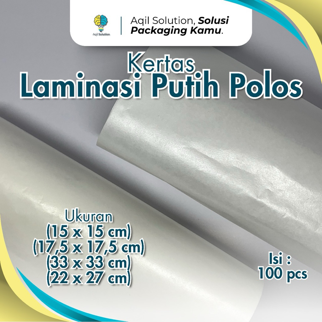 Jual (100lembar)kertas foodgrade laminasi/kertas nasi/kertas roti ...
