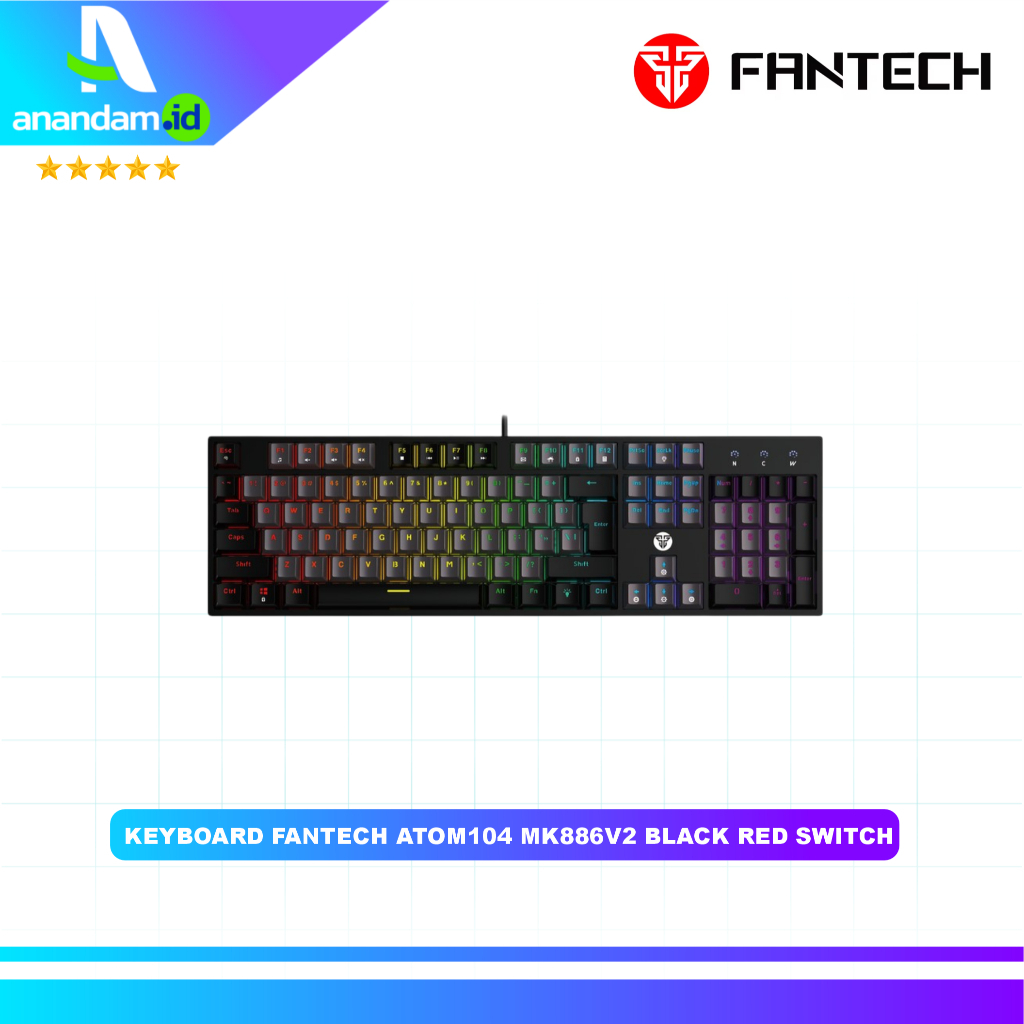 Jual Fantech MK886 V2 MK886v2 ATOM104 RGB Mechanical Gaming Keyboard ...