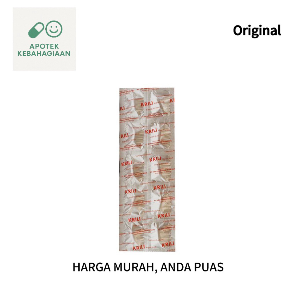 Jual Krili (Krill Oil) Strip Isi 10 Tablet Kaplet (Escolab / Dipa ...