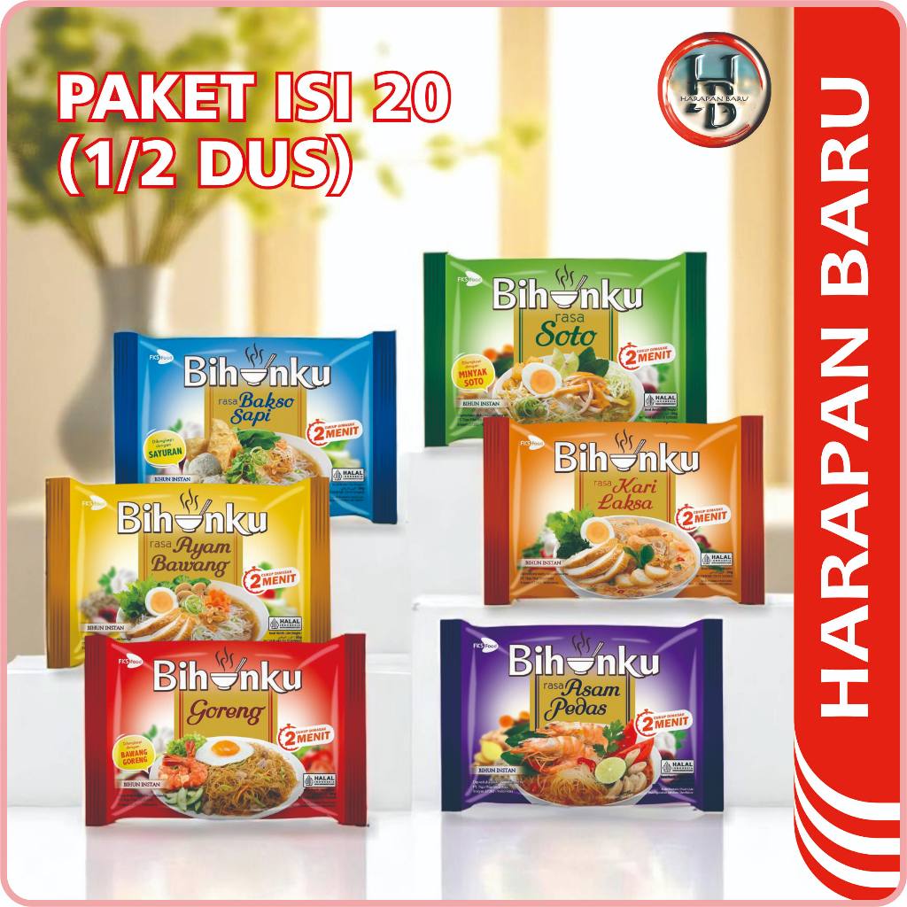 Jual BIHUNKU Mie Instan Aneka Rasa - Isi 20 pak - Ayam Bawang Asam ...