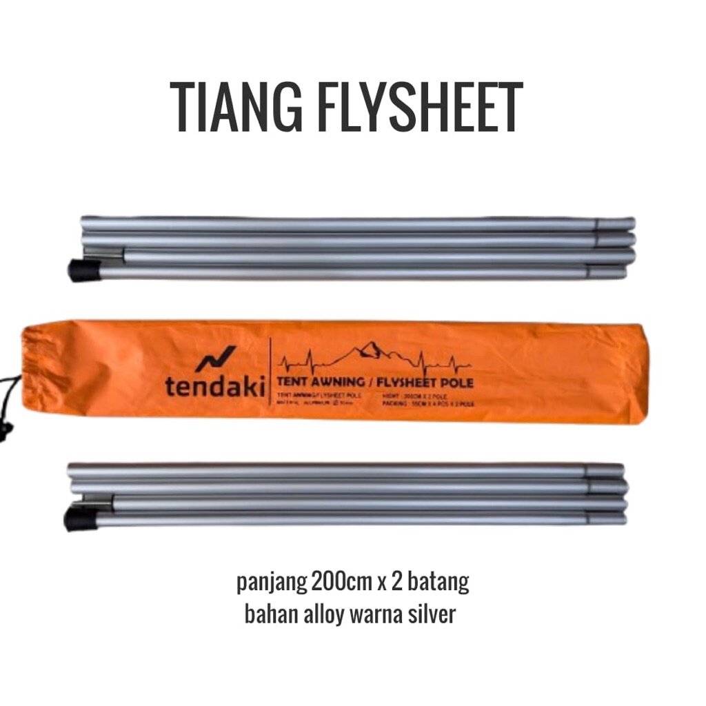 Jual Tendaki Tiang Flysheet Aluminium Ukuran 210x210cm Tiang Fly Sheet ...
