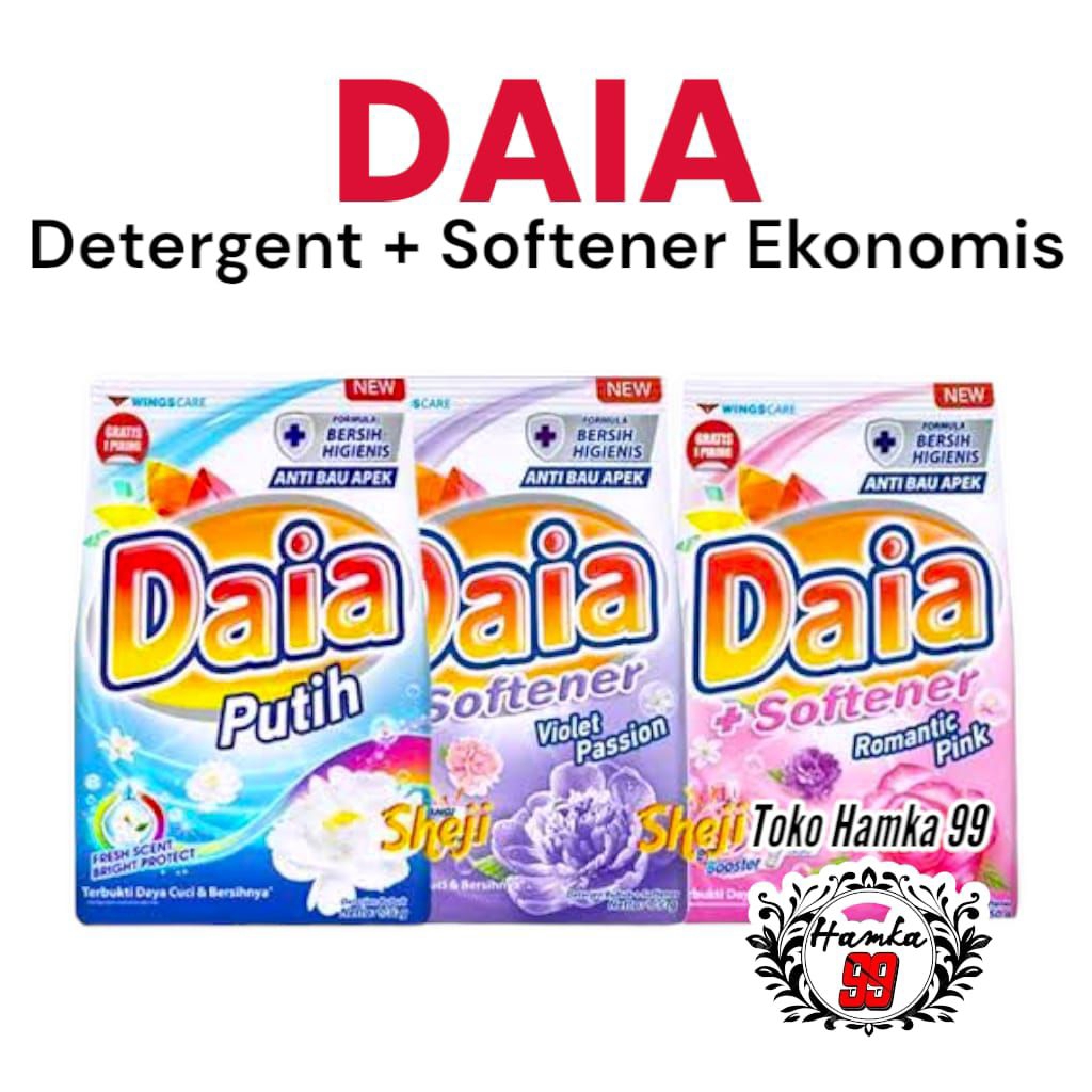 Jual Detergent Bubuk Daia 800gr Sabun Cuci Baju Murah Hemat Wangi ...
