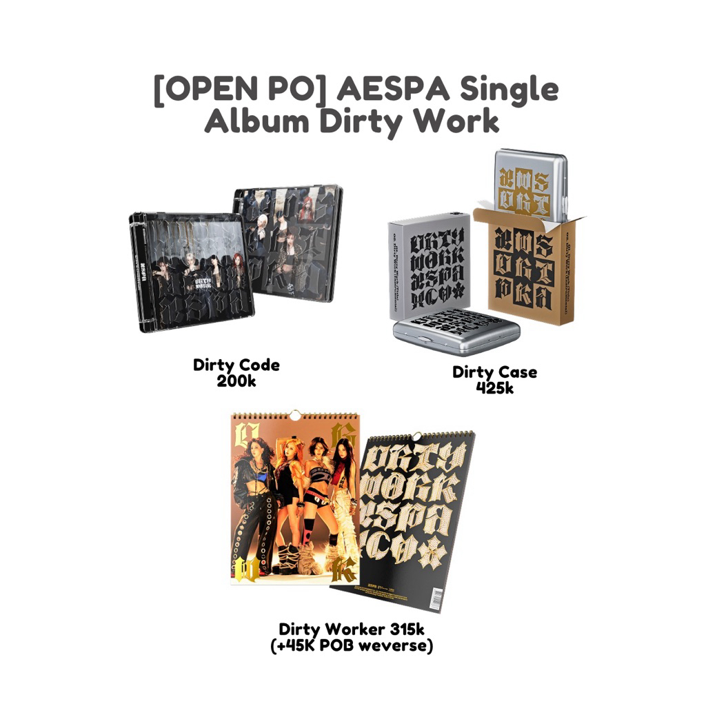 Jual [OPEN PO] aespa - Single Album Dirty Work Dirty Case Ver. | Shopee Indonesia