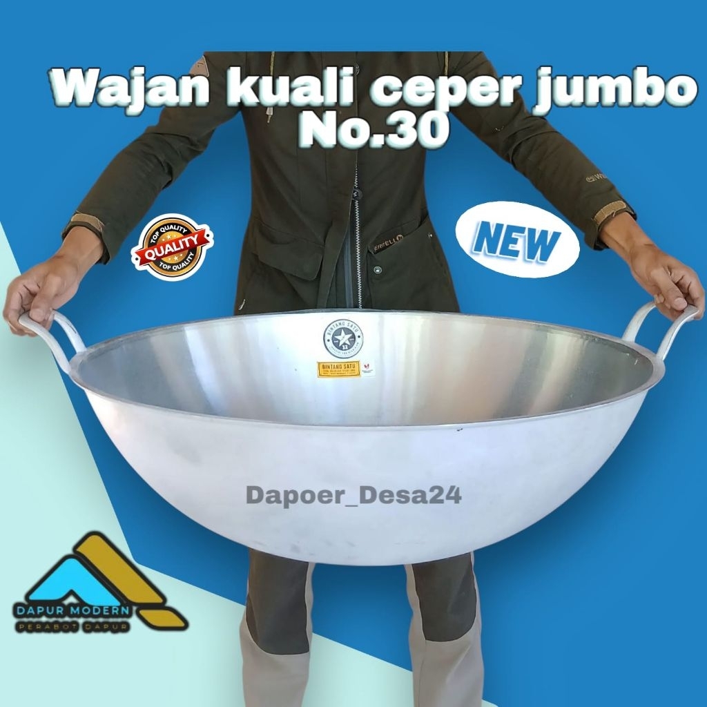 Jual Katel Wajan Ceper Jumbo No.30 Alumunium Cor Tebal Bintang Satu ...