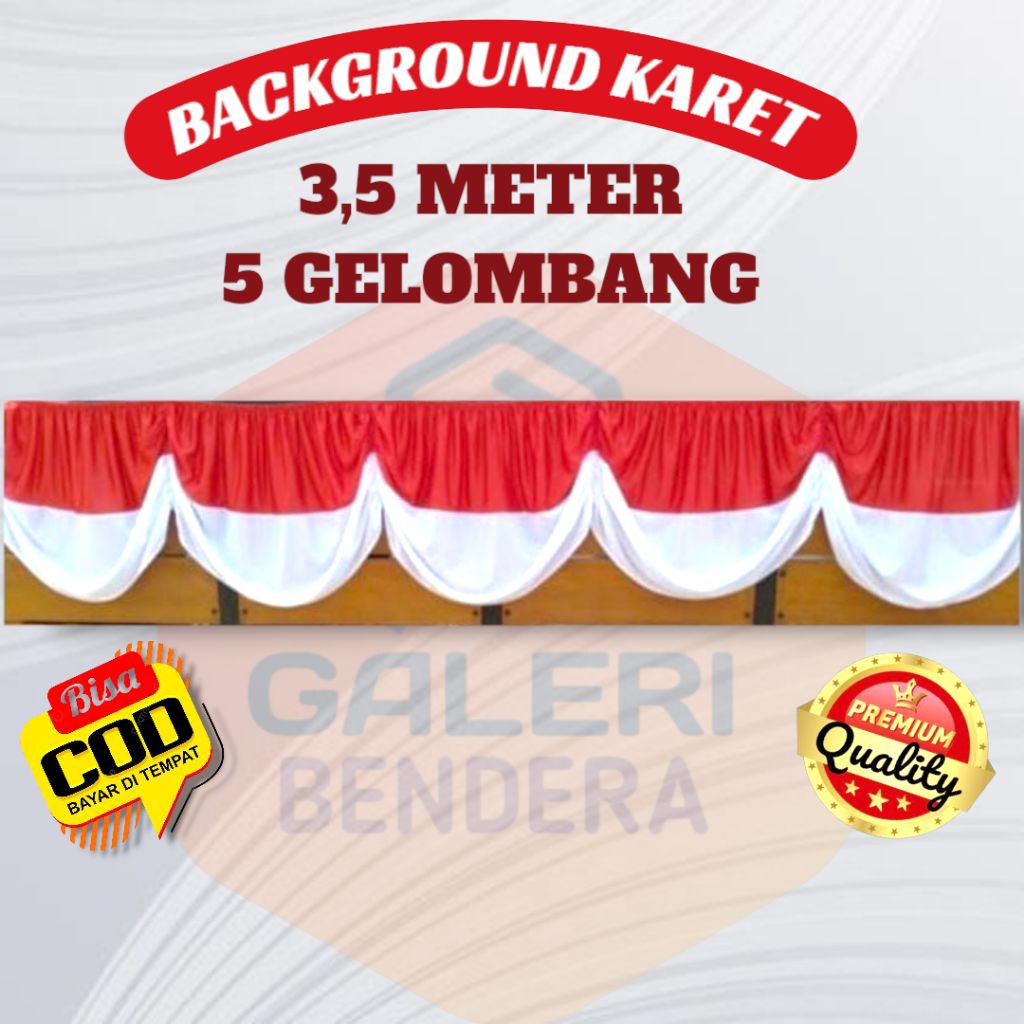 Jual background karet merah putih umbul umbul gelombang | Shopee Indonesia