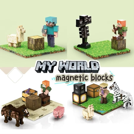 Jual Mainan Magnet 3D DIY Minicraft Blocks Magnetic Puzzle Balok Scene ...