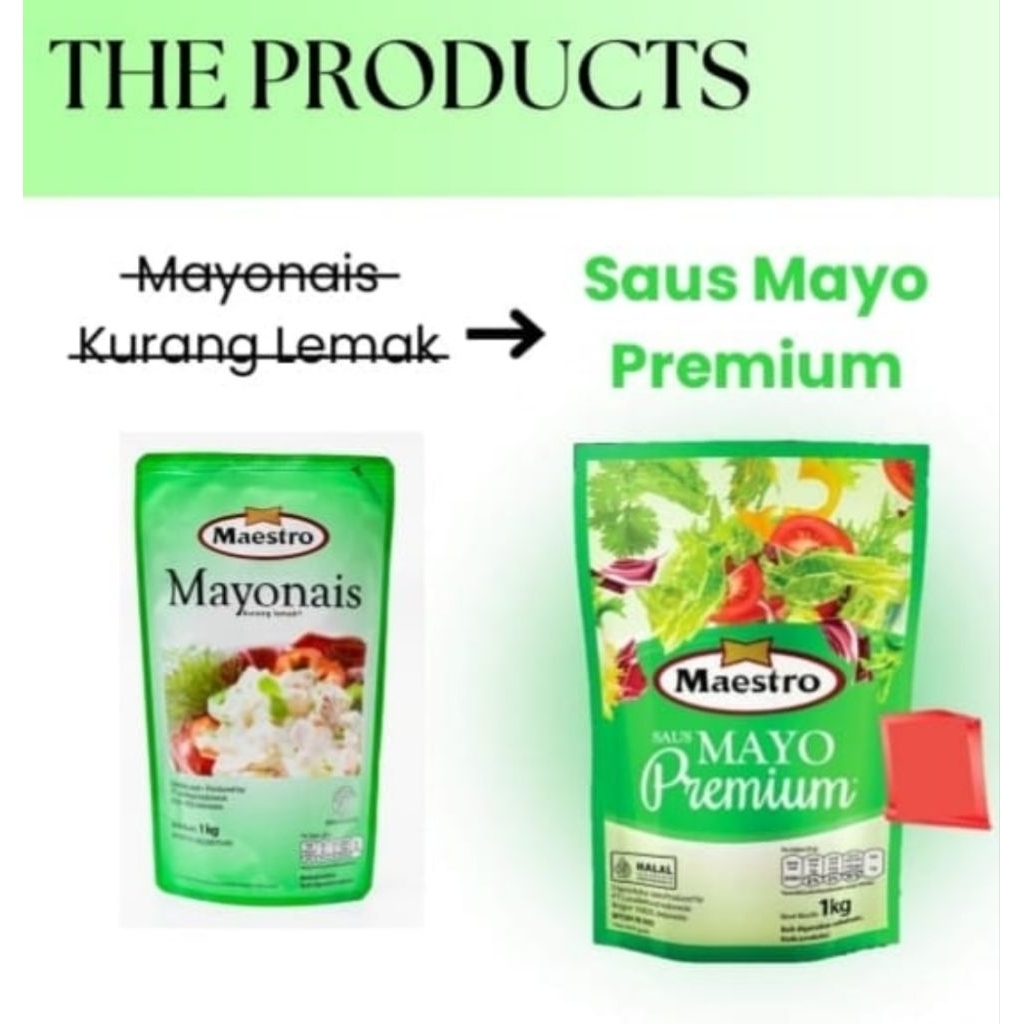 Jual Mayonaise Maestro 1 kg Light Mayo Refill Pouch 1kg Grosir Ready ...
