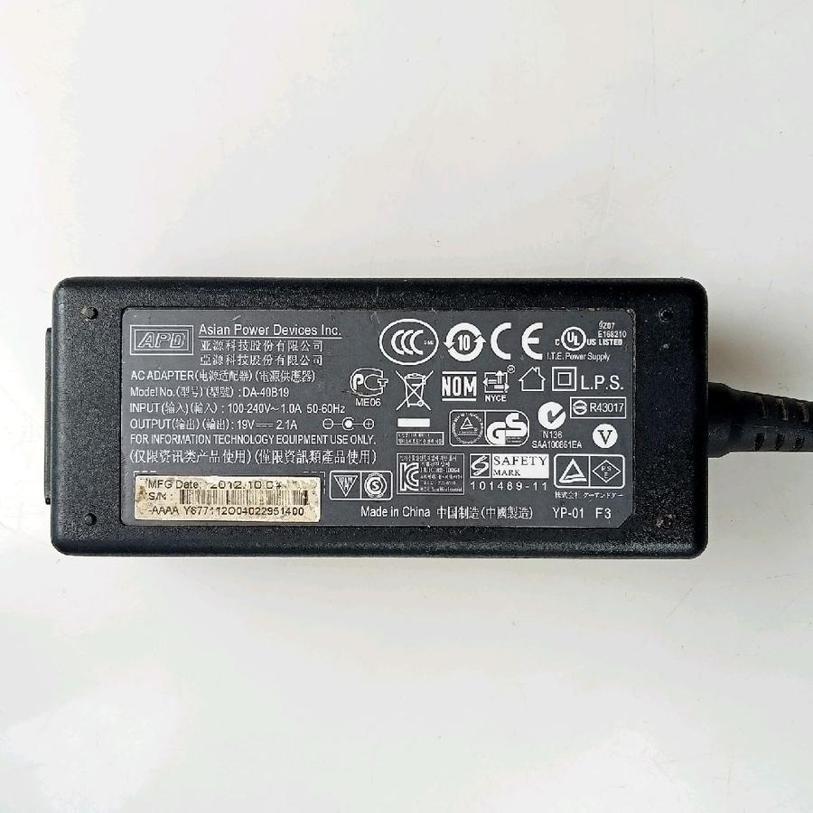 Jual AC Adapter APD ( Asian Power Devices inc. ) Model DA-40B19 ...