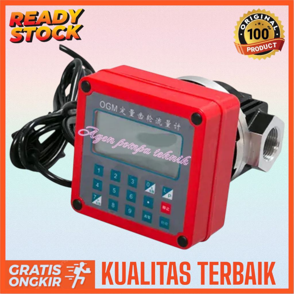 Jual flow meter solar Flowmeter oli digital OGM D-25 1 inch | Shopee ...