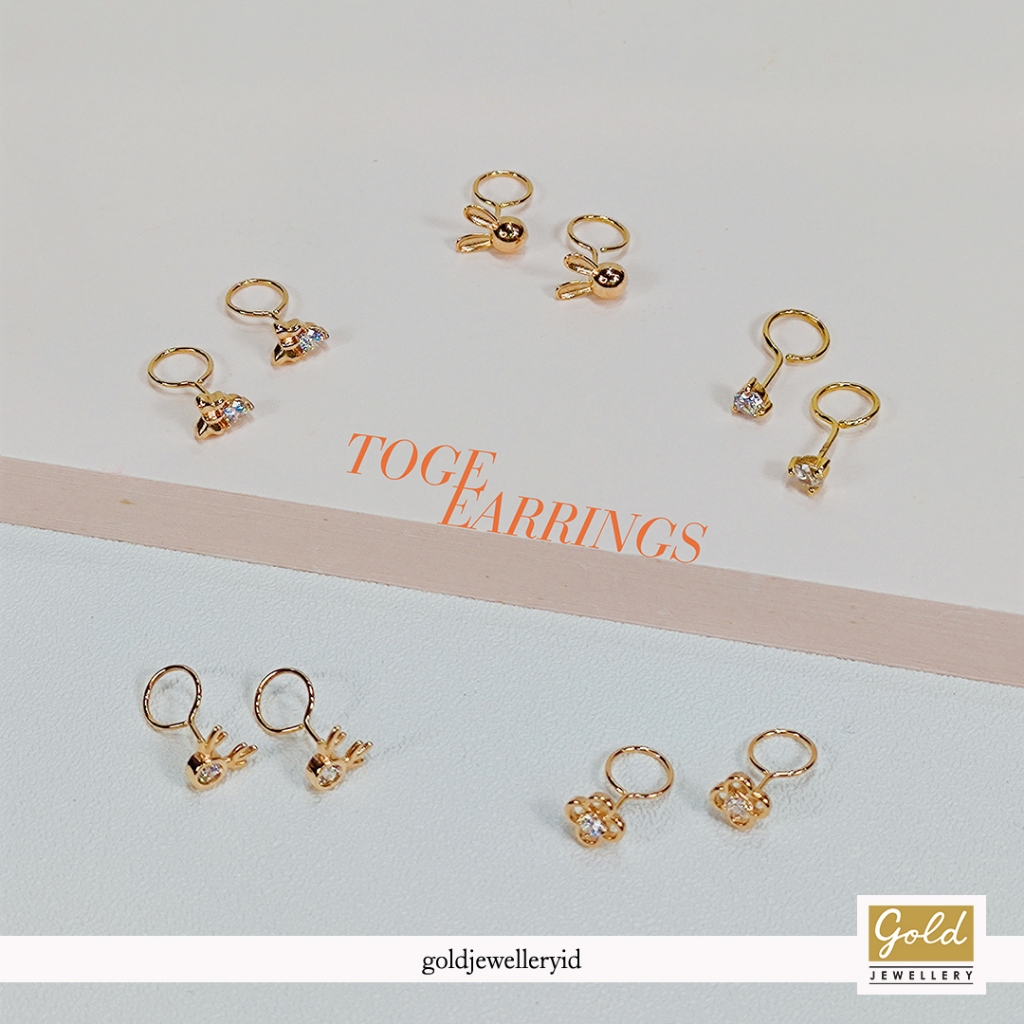 Jual Anting toge bayi anak emas kuning kadar 700 70% 16k | Shopee Indonesia