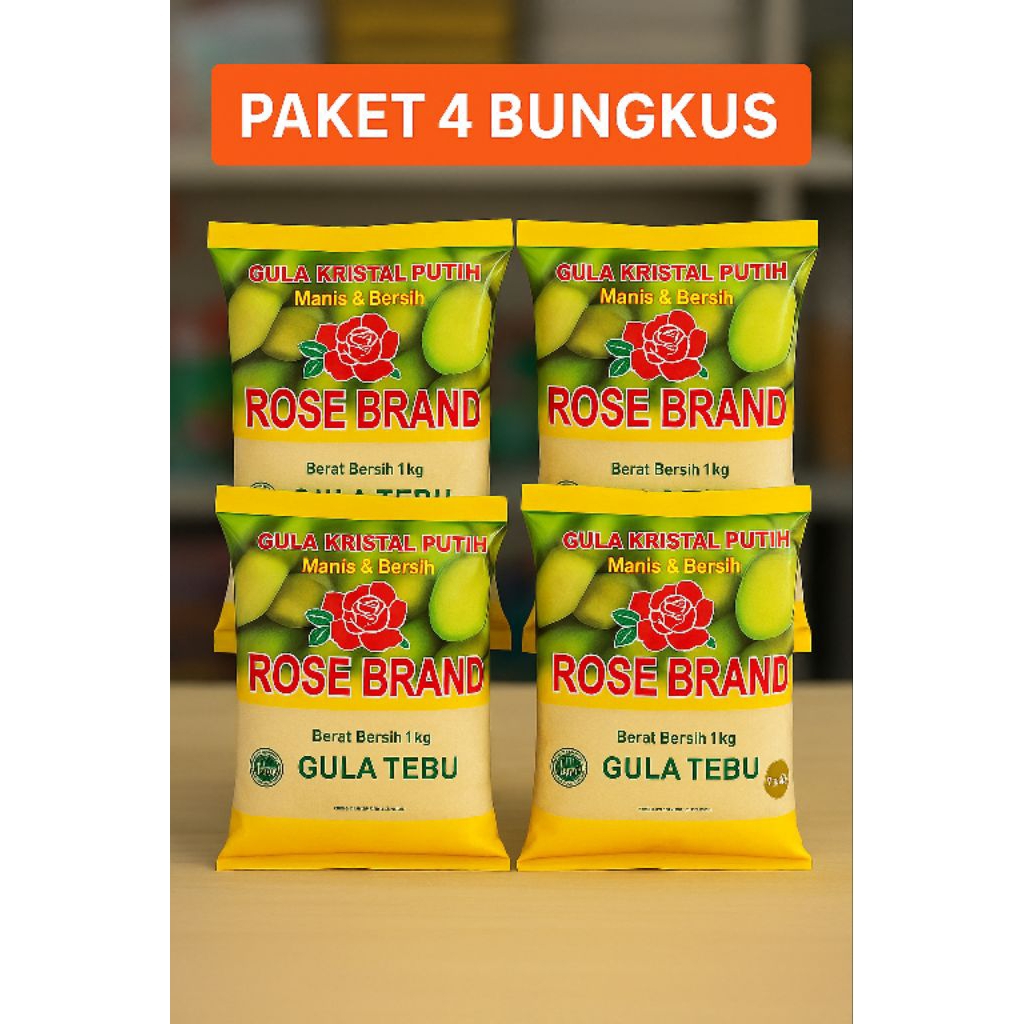 Jual Gula Rose Brand 1kg - Paket 4 Bungkus (Total 4kg) | Shopee Indonesia