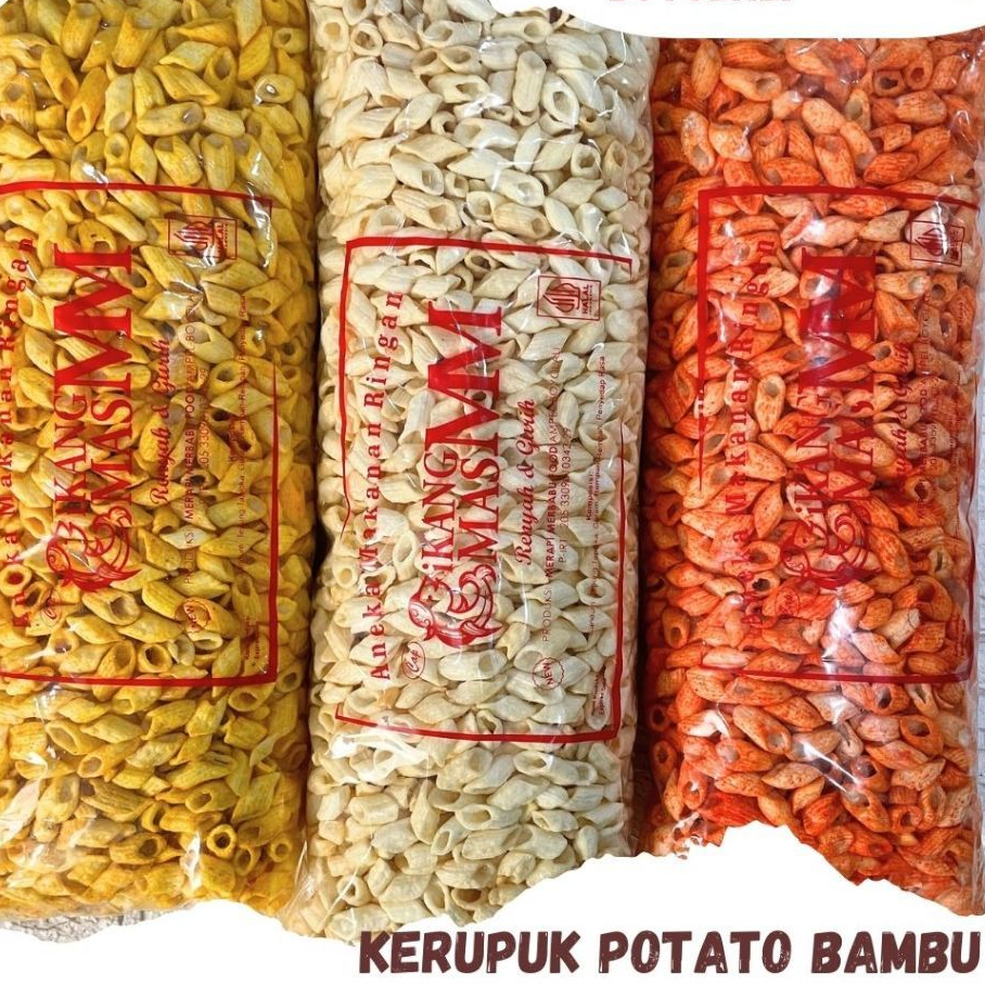 Jual potato bambu 1 bal/kerupuk potato kentang 1bal/potato bambu 3rasa ...