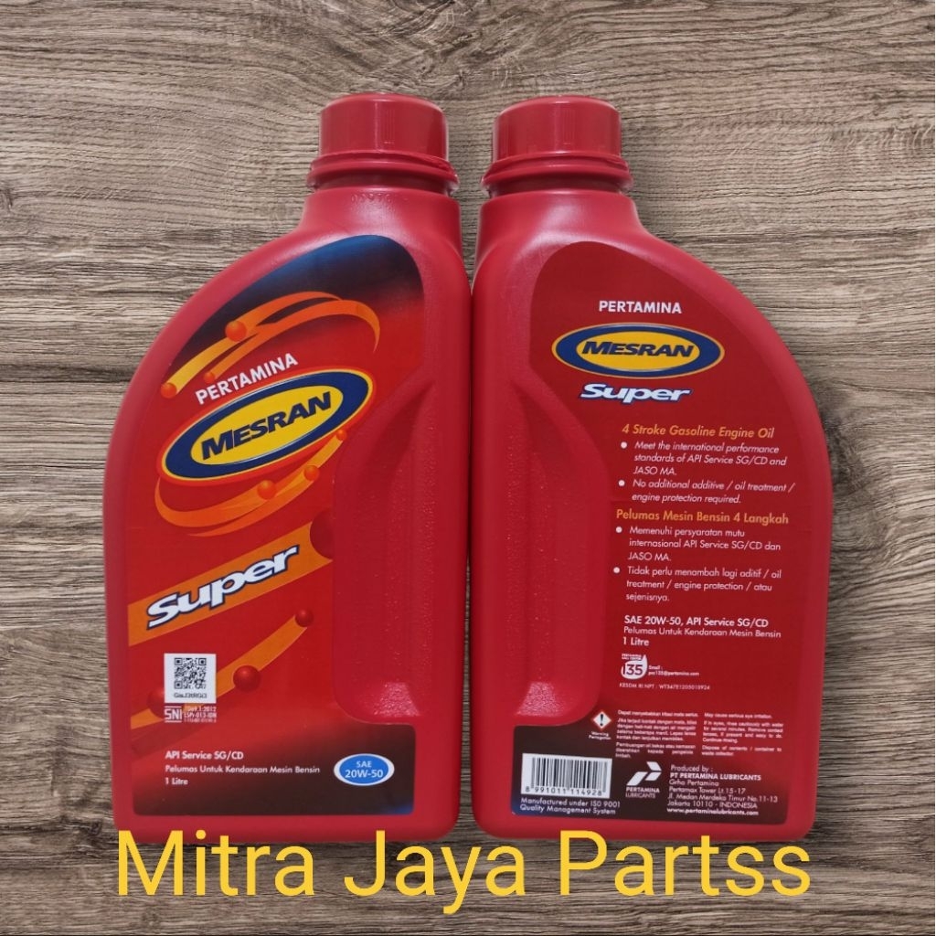 Jual Oli Mesran Super SAE 20W-50 1 Liter Oli Pertamina Mesran Super 1L ...