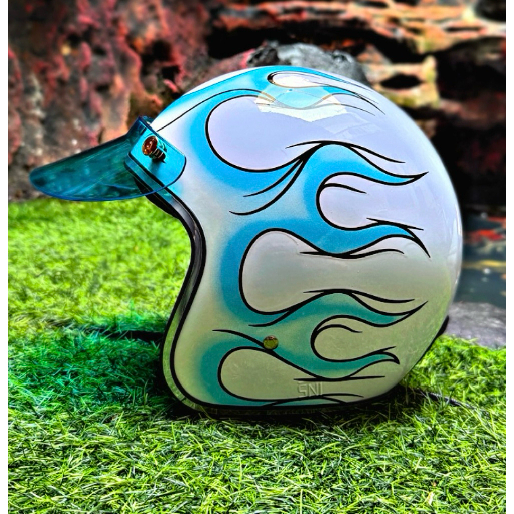 Jual Helm Bogo Api Pet Slim Head 3D SNI Dewasa Quality Premium | Shopee ...