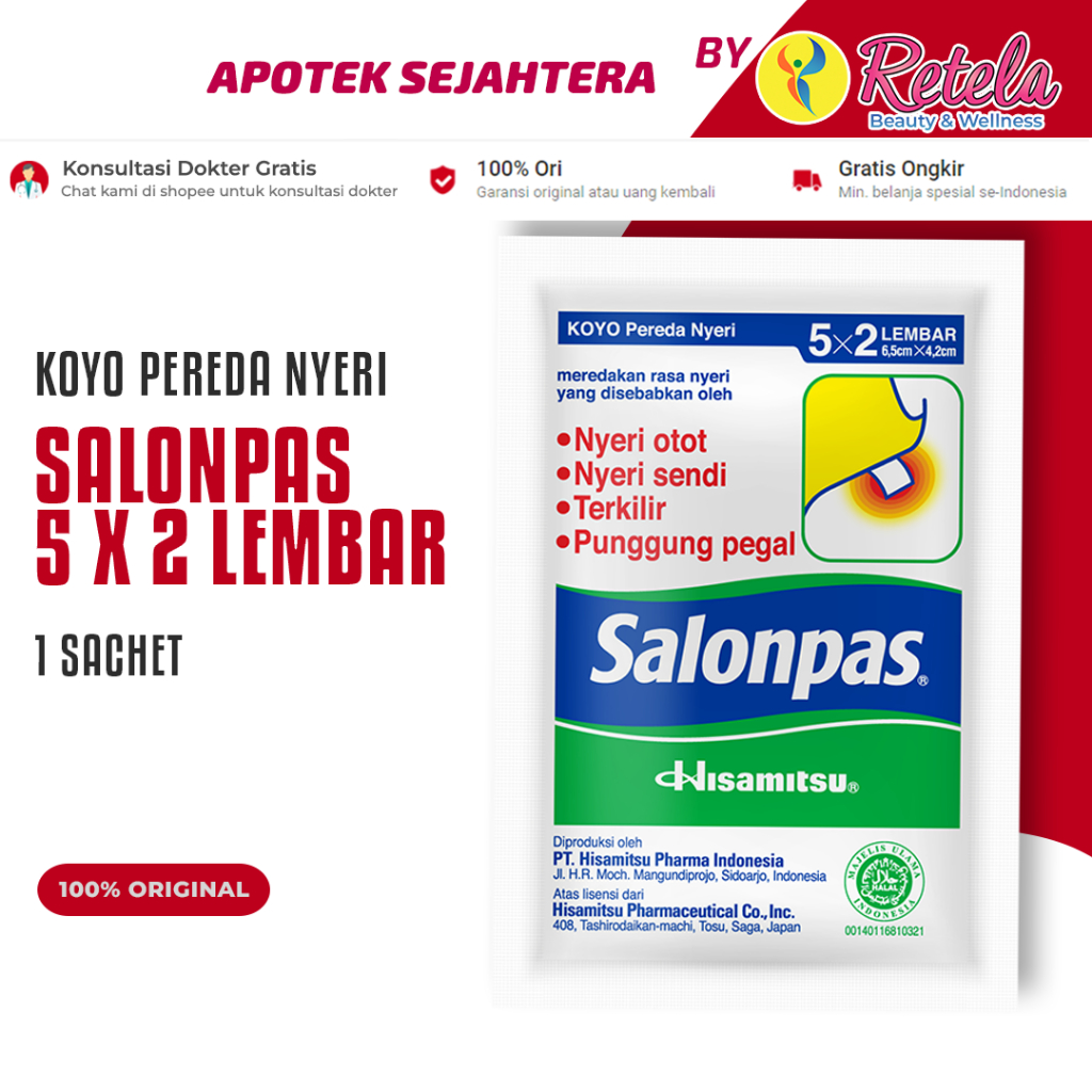 Jual SALONPAS KOYO BIRU 1 SACHET (5 X 2 LEMBAR) | Shopee Indonesia