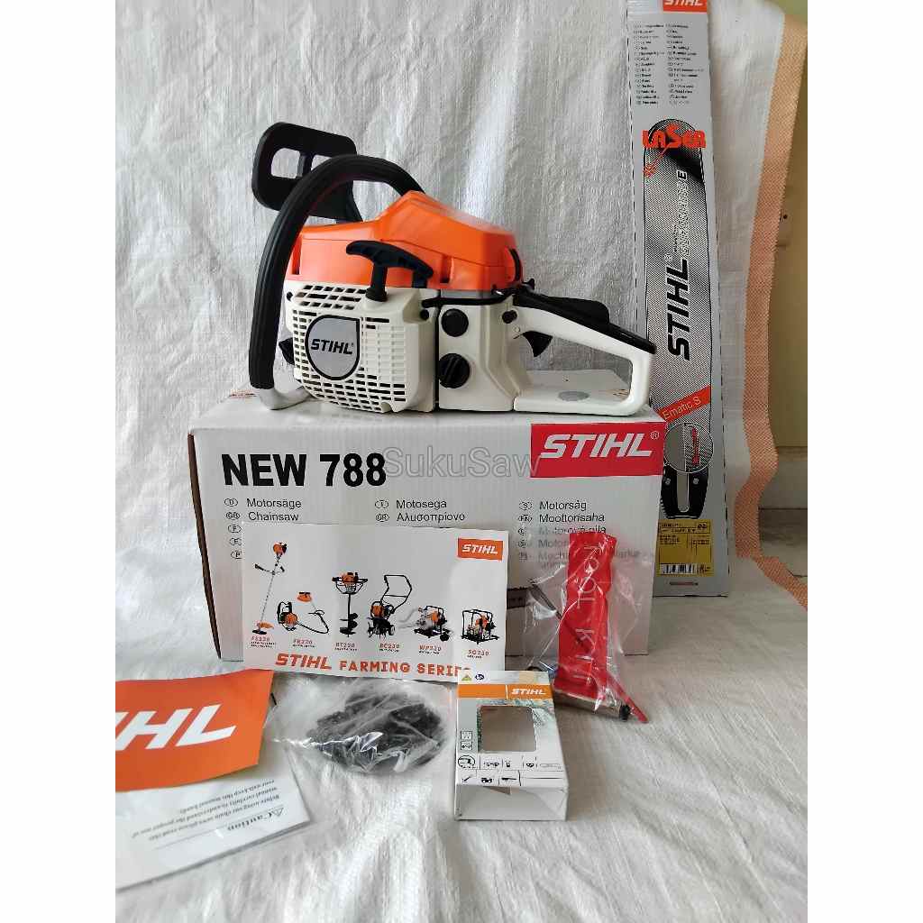 Jual TERMURAH!!!!!!!! CHAINSAW NEW 788 STIHL MESIN POTONG KAYU GERGAJI KAYU NEW 788 STIHL BAR 22 ...