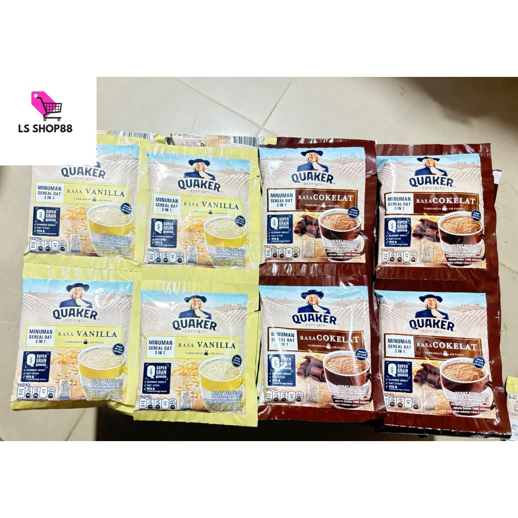 Jual QUAKER Minuman Sereal Oat 3 in 1 renceng 28gr x 10 sachet | Shopee ...