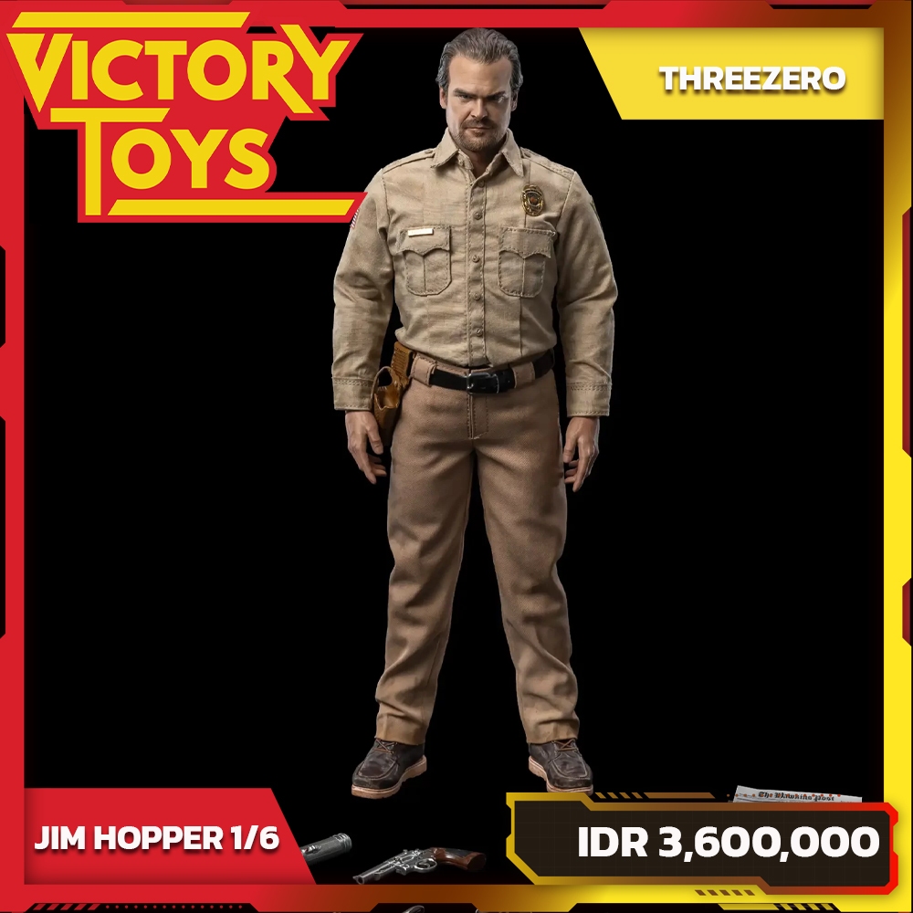 Jual STRANGER THINGS JIM HOPPER (Season 1) 1/6 BY ThreeZero | Shopee ...