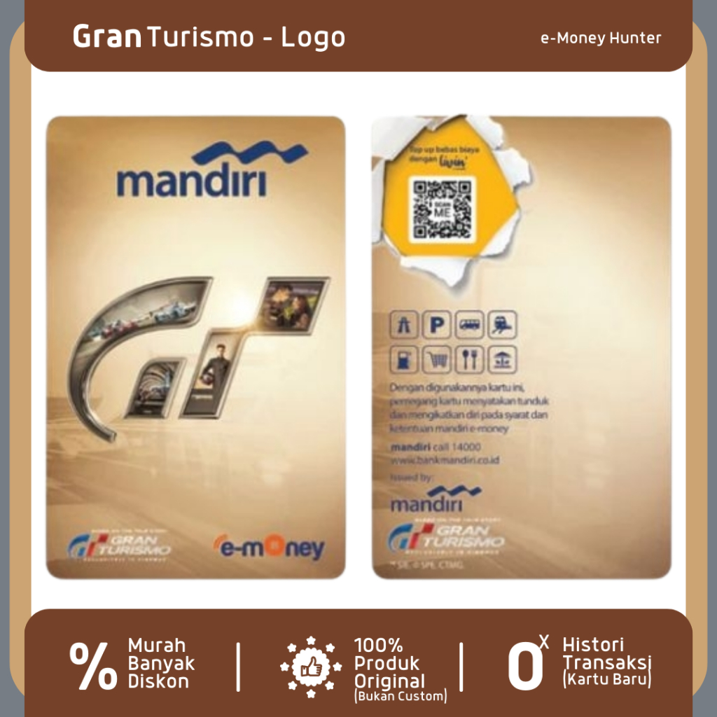 Jual e-Money LOGO Gran Turismo Limited Edition eToll eMoney Mandiri NFC ...