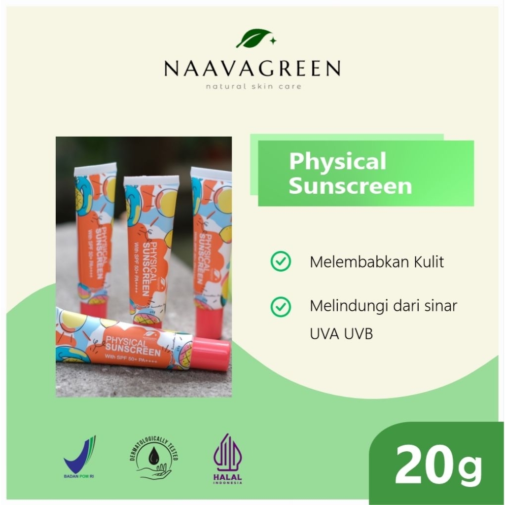 Jual Naavagreen Physical Suncreen Spf 50 Pa++++ | Shopee Indonesia