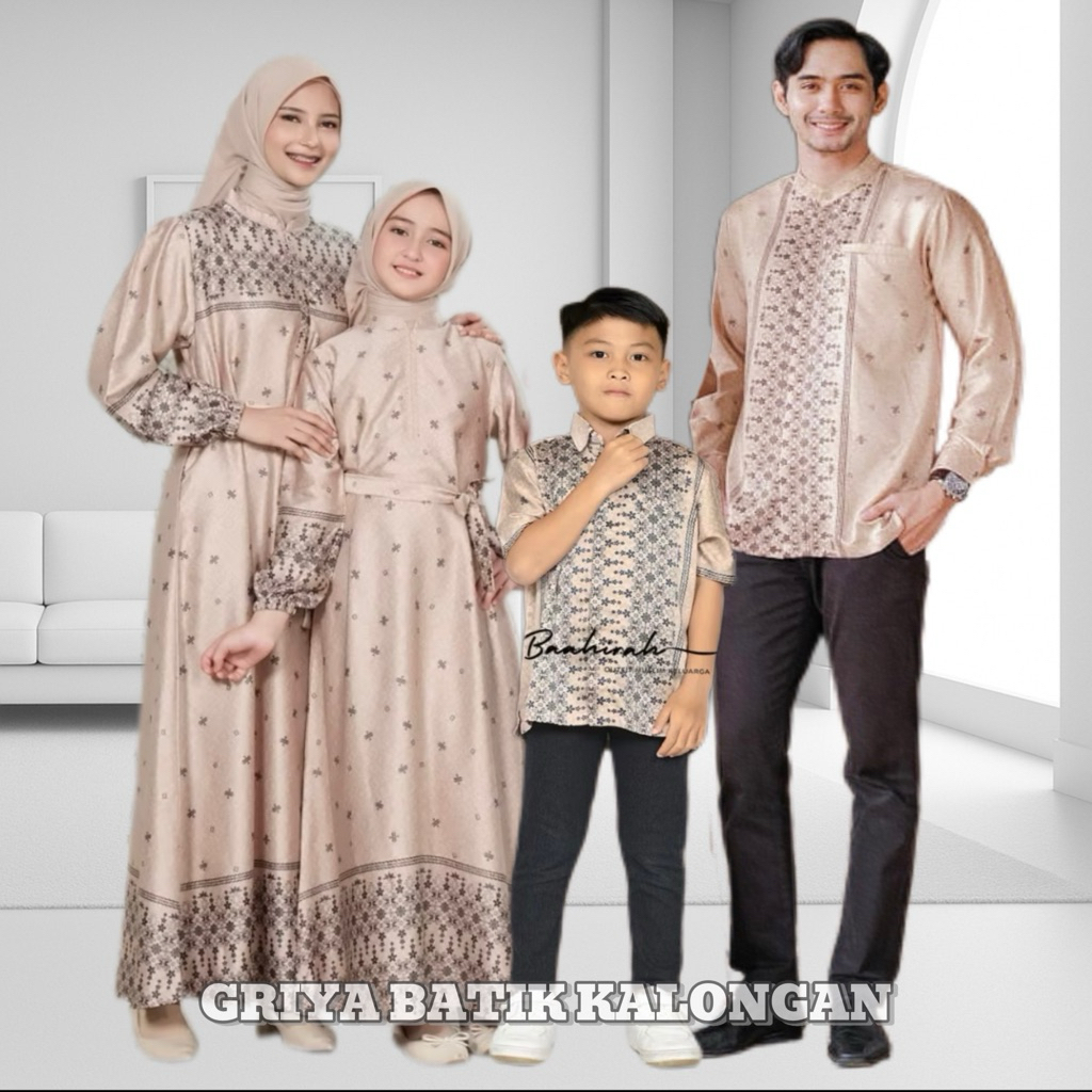 Jual Baju Couple Sarimbit Pasangan Keluarga Gamis Kemeja Lengan Panjang ...